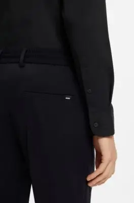 BOSS Slim-fit Shirt In A Performance-stretch Cotton Blend - Black