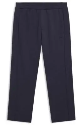 BOSS Quilted-jacquard Tracksuit Bottoms In A Regular Fit