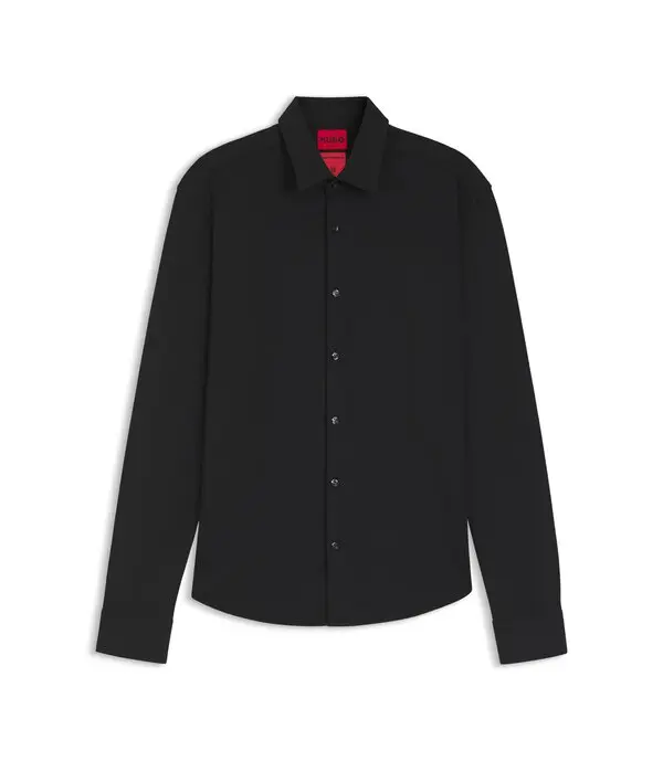 Hugo Slim-fit Shirt In Performance-stretch Jacquard
