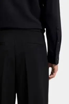 Hugo Slim-fit Shirt In Performance-stretch Jacquard