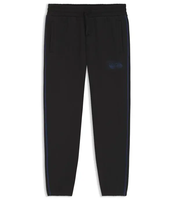 Hugo Logo-artwork Tracksuit Bottoms In Cotton Terry