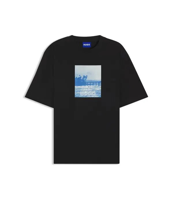 Hugo Printed-artwork T-shirt In Cotton Jersey