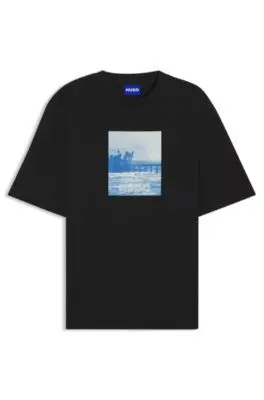 Hugo Printed-artwork T-shirt In Cotton Jersey