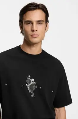 Hugo Graphic-artwork T-shirt In Cotton Jersey