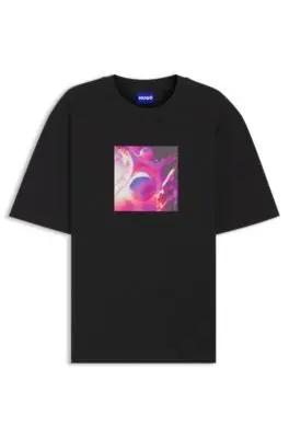 Hugo Colourful-artwork T-shirt In Cotton Jersey
