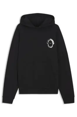 Hugo Cotton Terry Hoodie With Marine Artwork