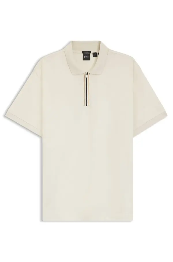 BOSS Regular-fit Polo Shirt In Mercerized Cotton - White