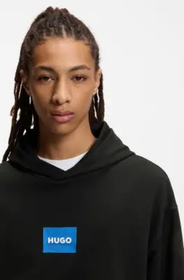 Hugo Cotton Terry Hoodie - Black