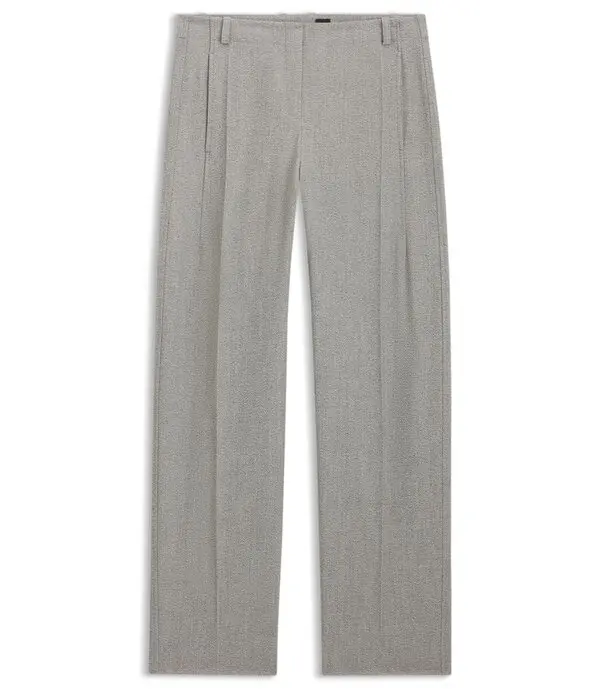 BOSS Regular-fit Trousers In Sharkskin Twill
