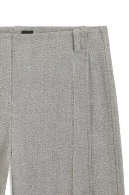 BOSS Regular-fit Trousers In Sharkskin Twill