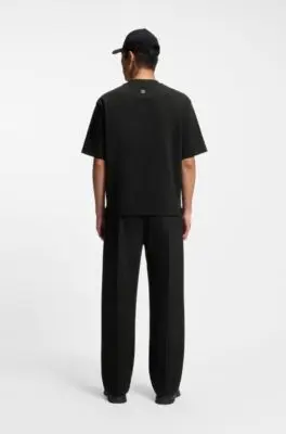 Hugo Overlock-stitch T-shirt In A Relaxed Fit