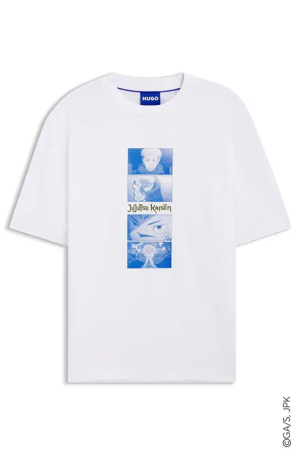 Hugo X Jujutsu Kaisen T-shirt With Character Print - White