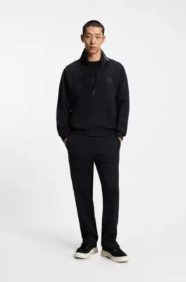 Hugo Rubber-logo T-shirt In Cotton Jersey - Black