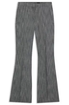BOSS Regular-fit Trousers In Melange Denim