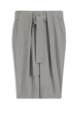 BOSS Belted Pleated Skirt