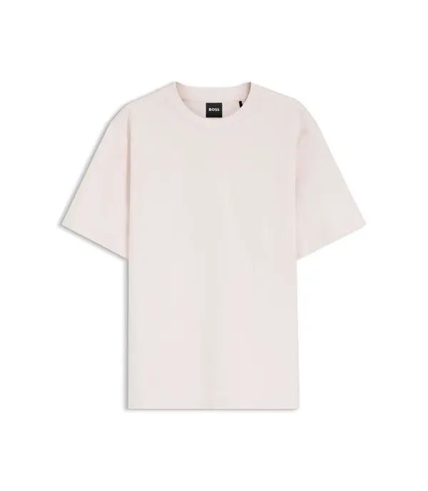 BOSS Relaxed-fit T-shirt In Mercerized Cotton - Light Pink