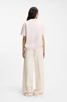 BOSS Relaxed-fit T-shirt In Mercerized Cotton - Light Pink