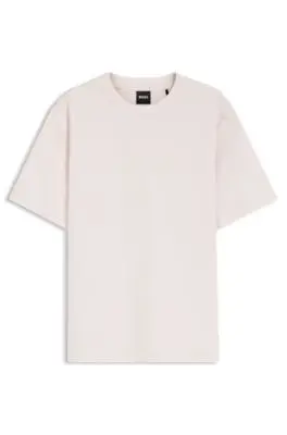 BOSS Relaxed-fit T-shirt In Mercerized Cotton - Light Pink