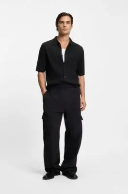 Hugo Regular-fit Shirt With Ribbed Structure
