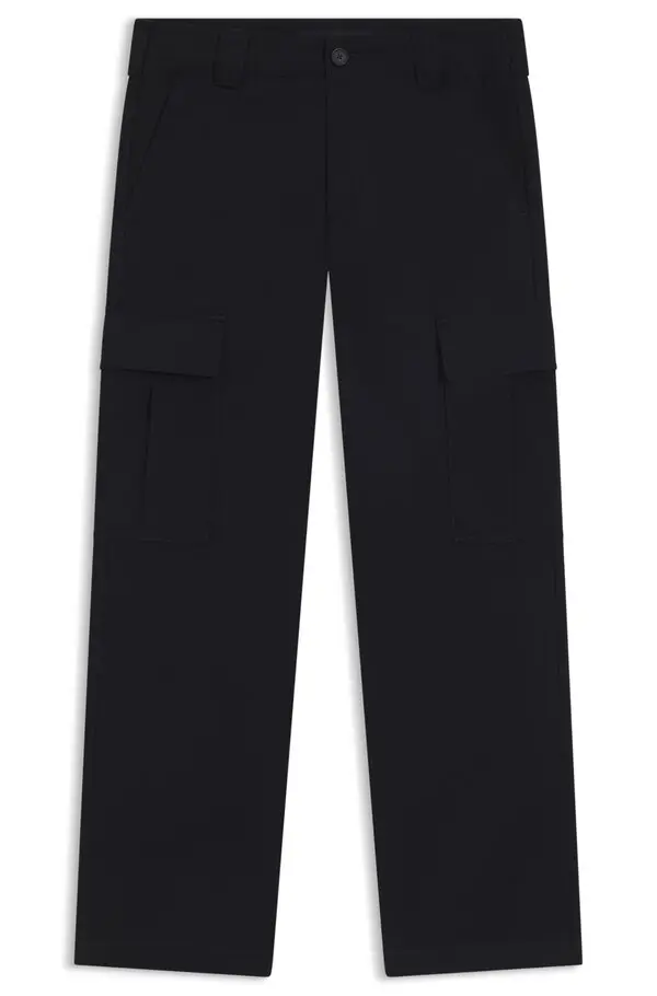 BOSS Beckham X Micro-patterned Cotton Cargo Trousers