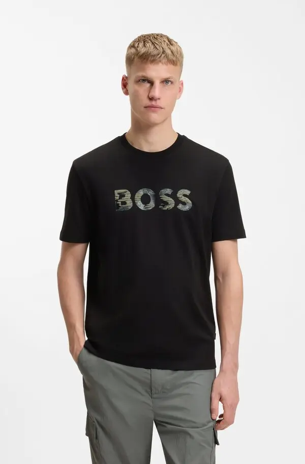BOSS Regular-fit T-shirt In Cotton Jersey - Black