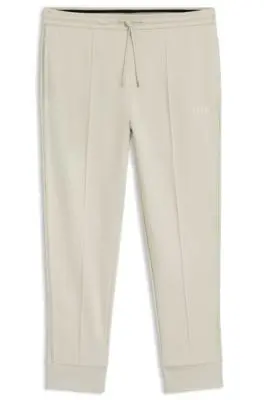 BOSS Piping-detail Tracksuit Bottoms In A Cotton Blend - Light Beige