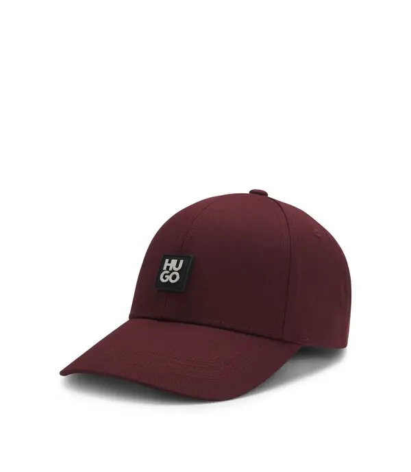 Hugo Cotton-twill Cap With Stacked Logo - Light Brown