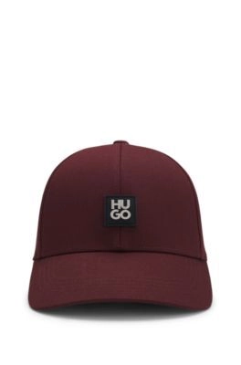 Hugo Cotton-twill Cap With Stacked Logo - Light Brown