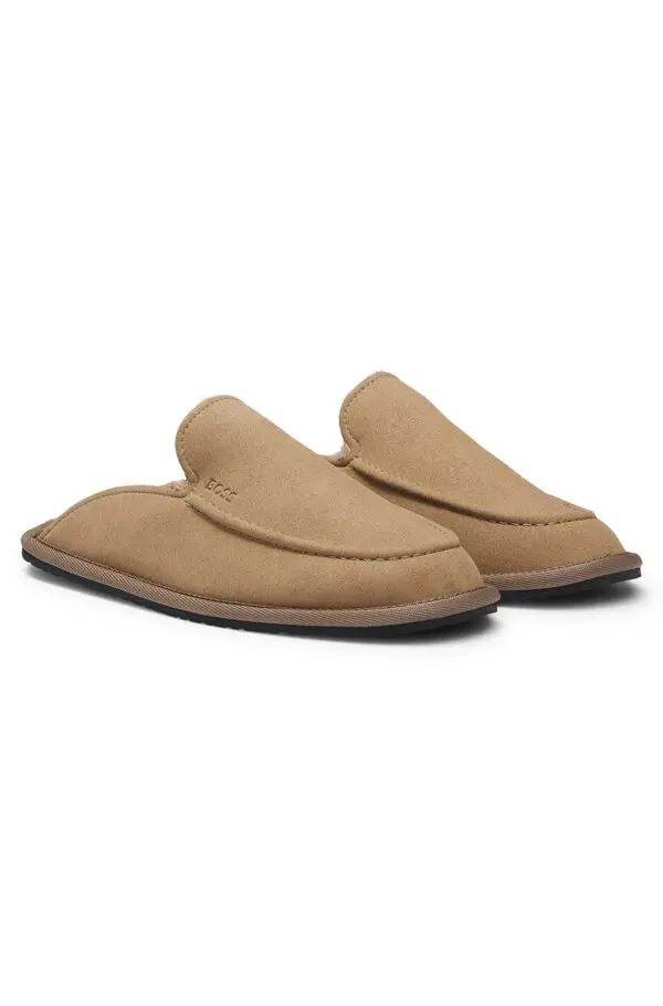 BOSS Microfibre Slippers - Beige