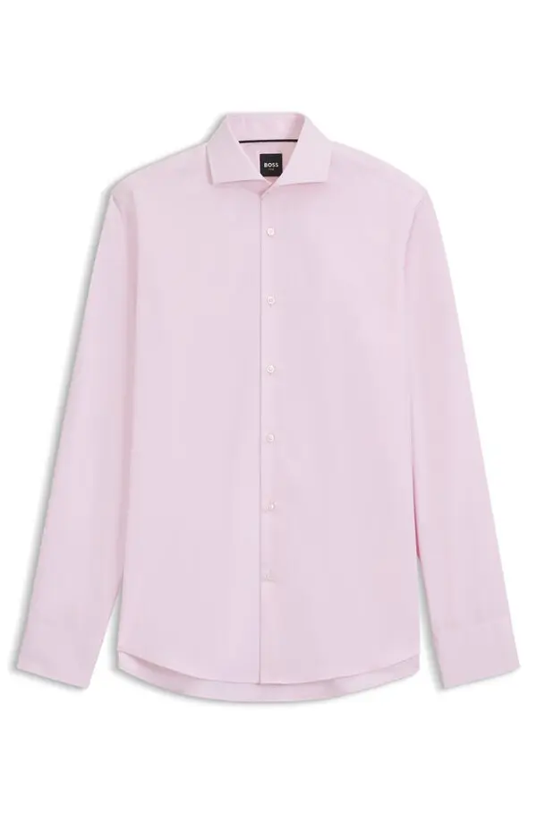 BOSS Wrinkle-resistant Regular-fit Shirt In Oxford Cotton - Light Pink