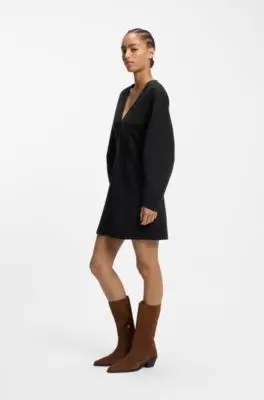 BOSS Cutline Detail V-neck Dress