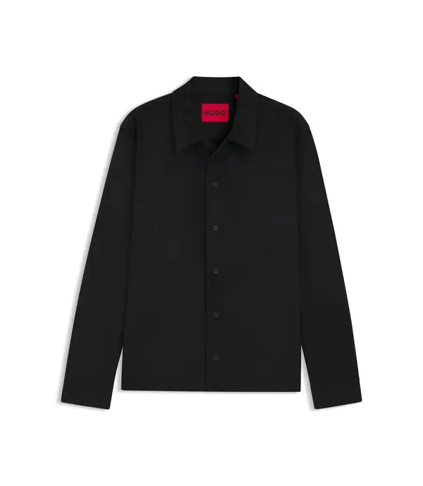 Hugo Oversized-fit Shirt In Faux Leather