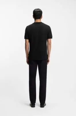 BOSS Regular-fit T-shirt In A Mercerised Cotton Blend - Black