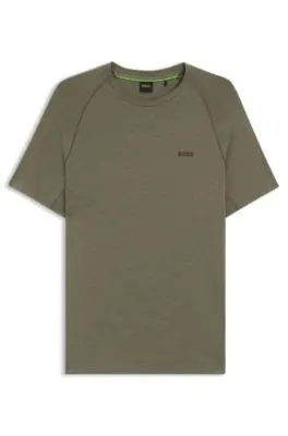 BOSS Logo-detail T-shirt In A Slim Fit - Khaki