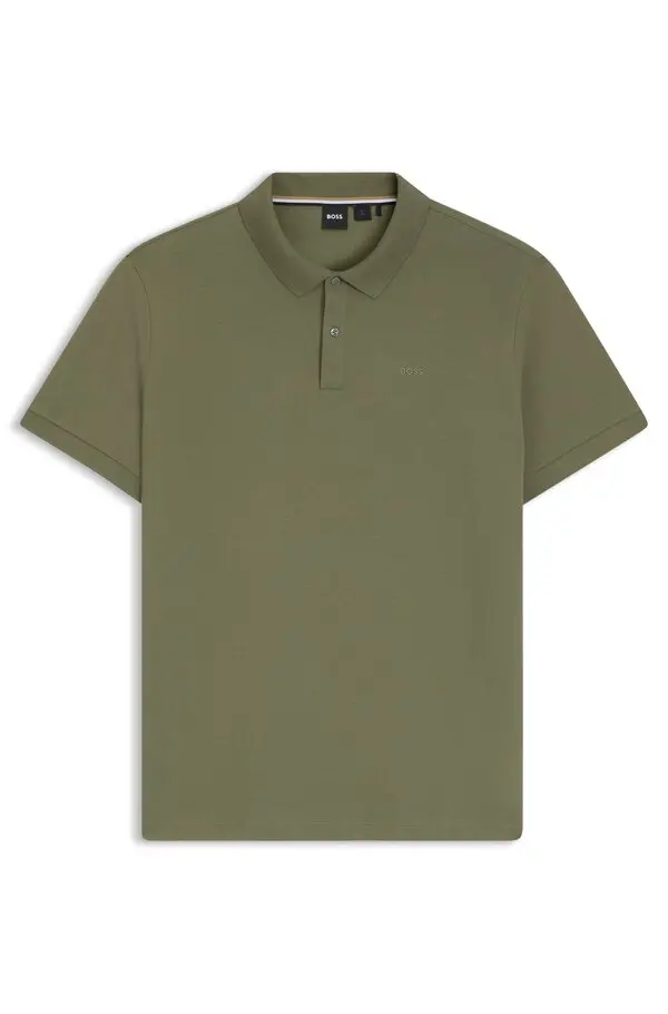 BOSS Pallas Polo Shirt In Cotton Piqué With Logo Details - Green