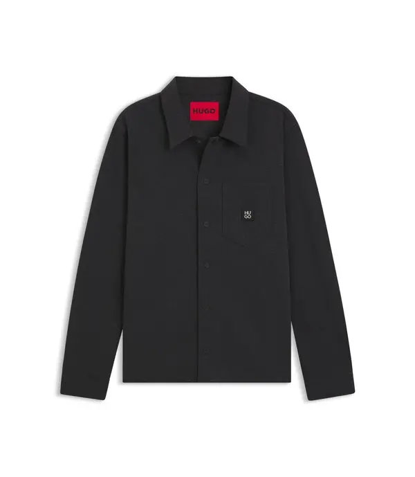 Hugo Oversized-fit Shirt In A Cotton Blend - Grey