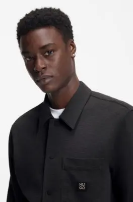 Hugo Oversized-fit Shirt In A Cotton Blend - Grey