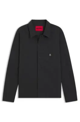 Hugo Oversized-fit Shirt In A Cotton Blend - Grey