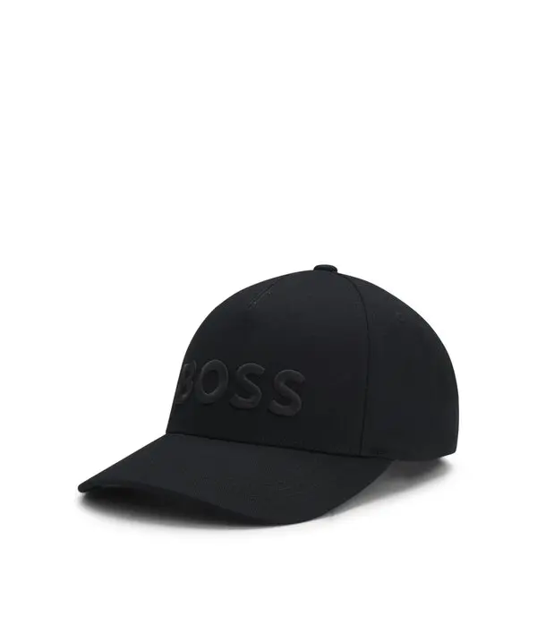 BOSS Cotton Twill Cap With Embroidered Logo - Black