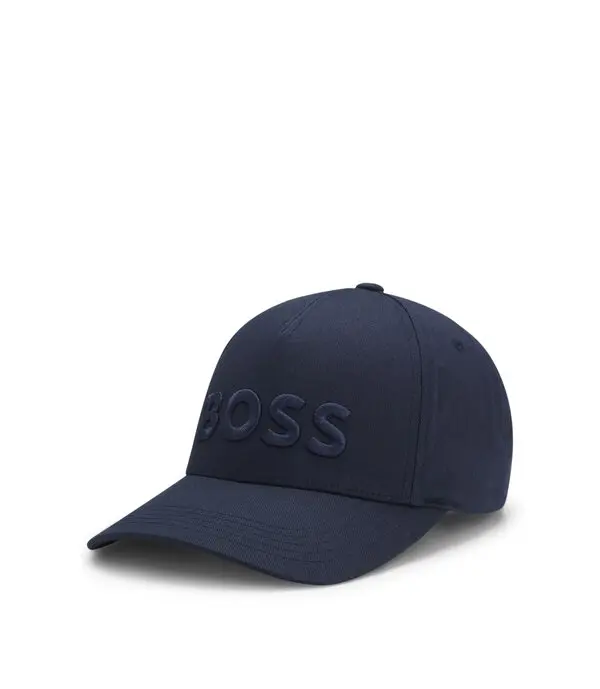 BOSS Cotton Twill Cap With Embroidered Logo - Dark Blue