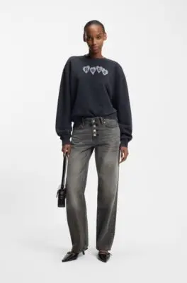 Hugo Straight-fit Jeans In Rigid Denim