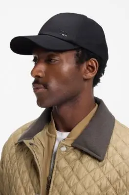 BOSS Cotton-twill Cap With Uv Protection - Black