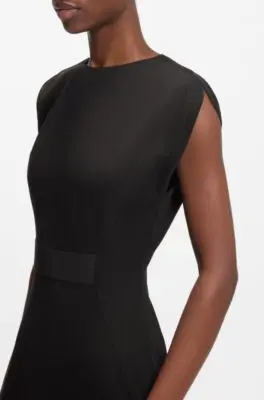 BOSS Stretch Jersey Dress With Waistband Detail