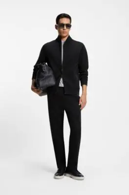 BOSS Cotton-blend Tracksuit Bottoms In A Regular Fit