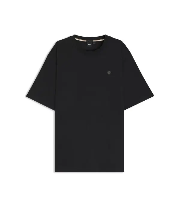 BOSS Regular-fit T-shirt In Mercerized Interlock Cotton - Black