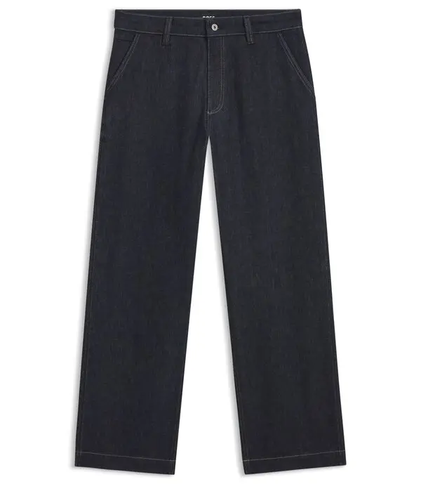 BOSS Regular-fit Jeans In Stretch Denim - Dark Blue