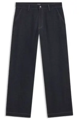 BOSS Regular-fit Jeans In Stretch Denim - Dark Blue