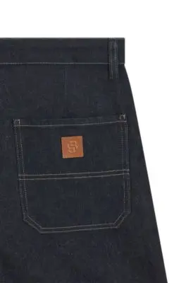 BOSS Regular-fit Jeans In Stretch Denim - Dark Blue