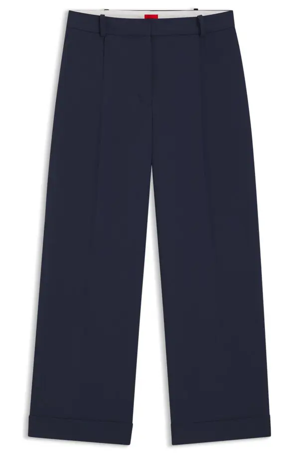 Hugo Cropped Pleated Trousers