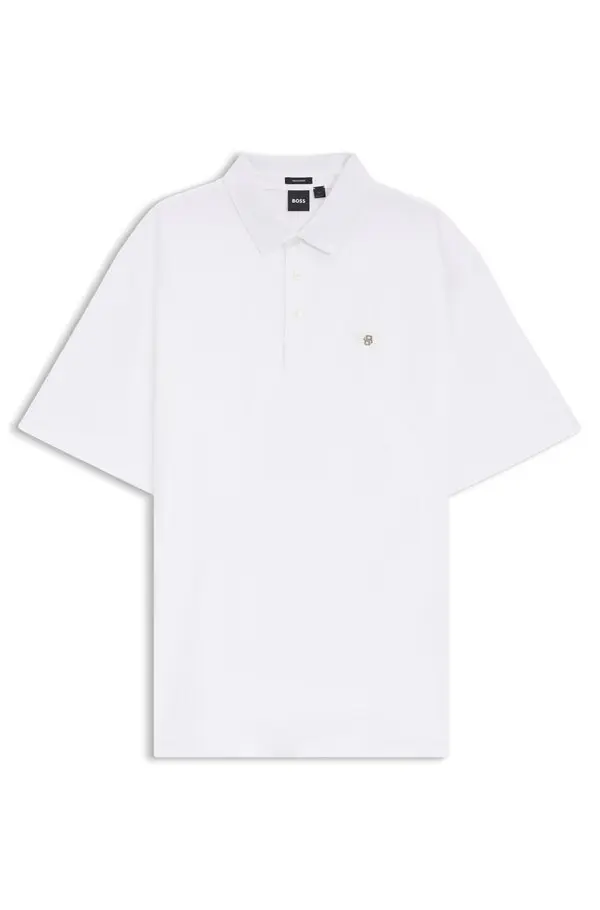 BOSS Regular-fit Polo Shirt In Mercerized Interlock Cotton - White